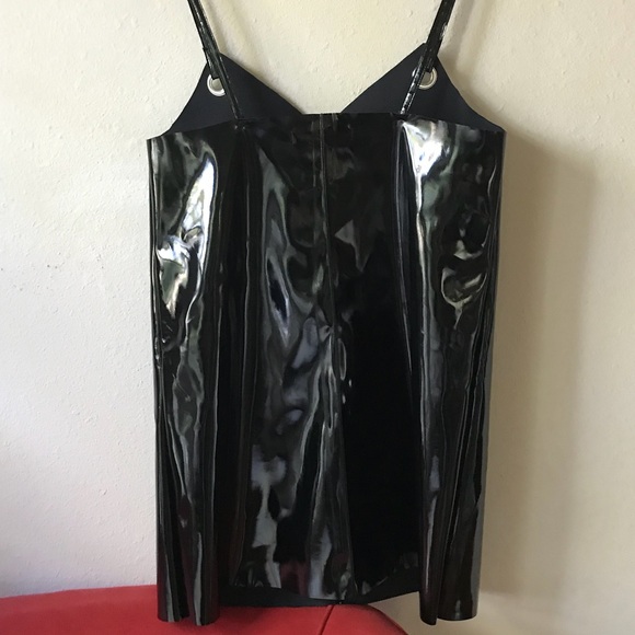 Forever 21 | Dresses | Forever2 Black Vinyl Dress | Poshmark